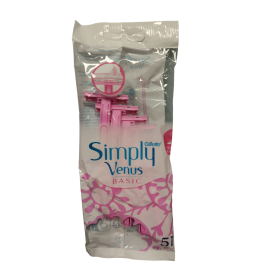 Gillette Simply Venus Basic Rasoio Donna da 5 Pezzi